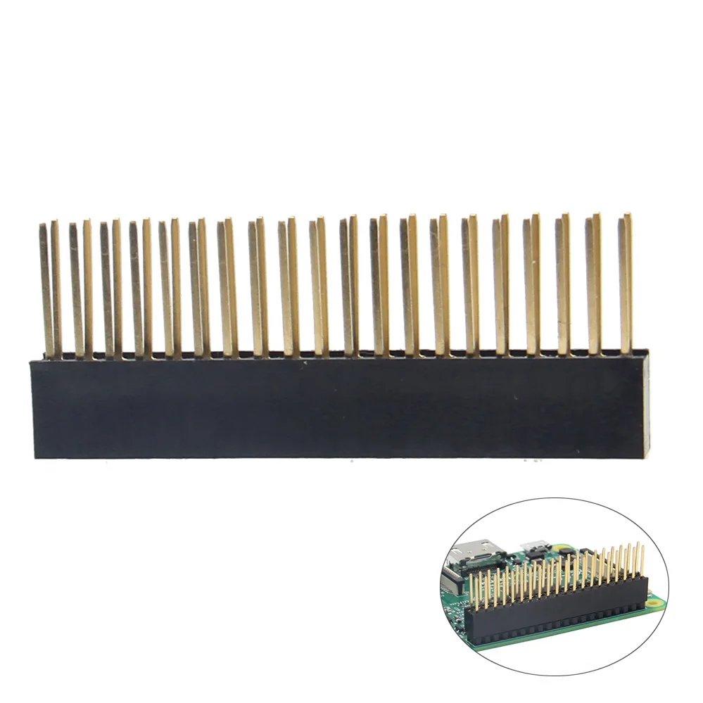 2 Pcs/Lot Raspberry pi 2x20 Gilded Female Header GPIO 40pin Female ...
