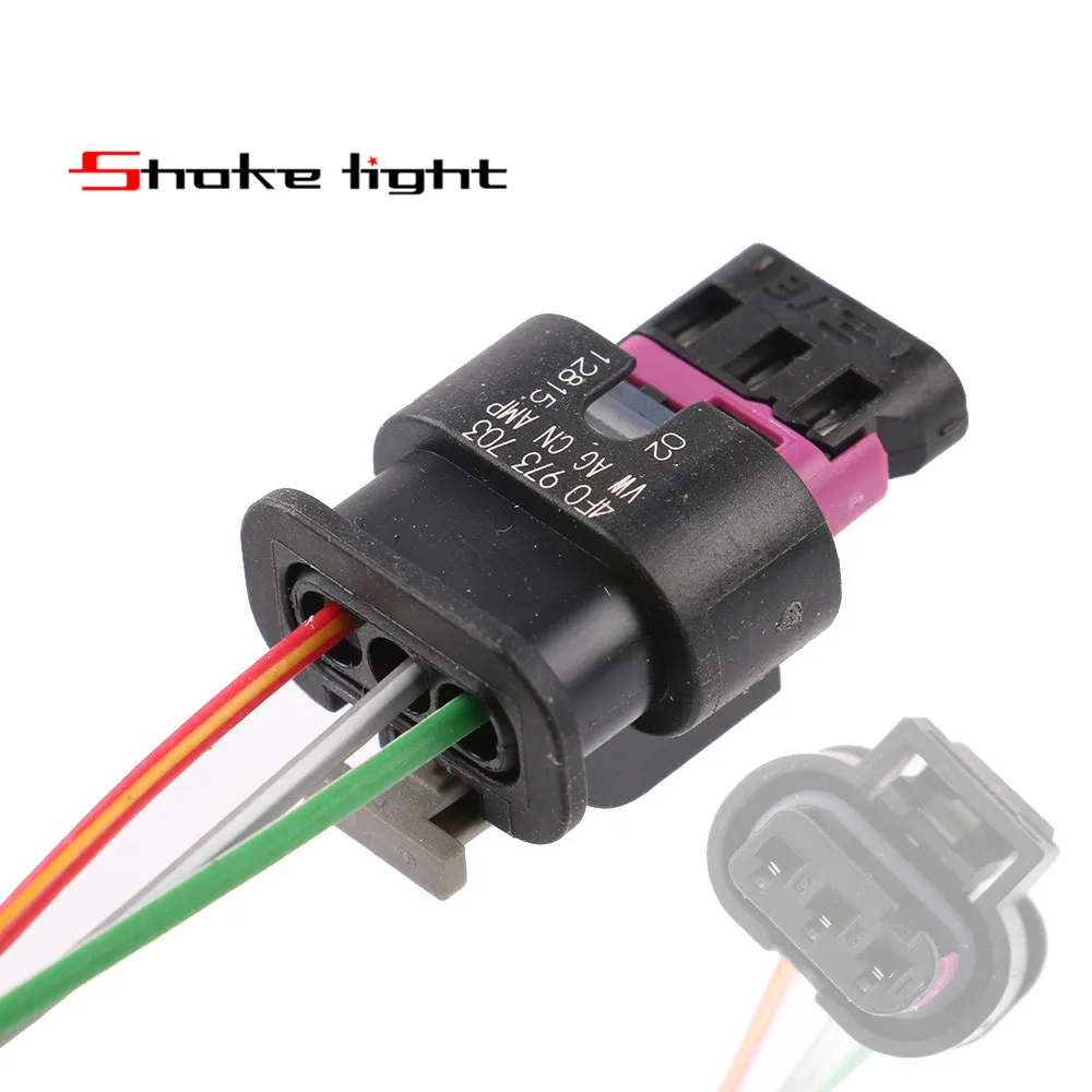 X1 New OE 3 PIN Plug Pigtail Socket Connector 4F0973703 For VW Golf ...