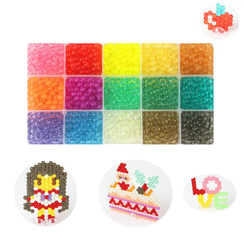 100pcs/bag Crystal Spray Beads Puzzle Toys for Children 15 Colors Water ...