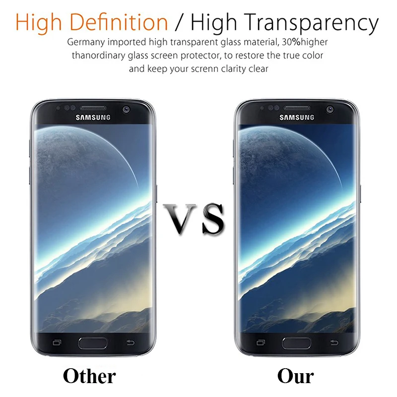 Защитное стекло для samsung galaxy s7 s6 s5 s4 s3 2.5D Закаленное стекло для galaxy S4 mini 7 6 ...