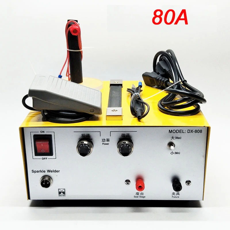 80A 30A spot welding hand held pulse spot welder gold welding machine ...