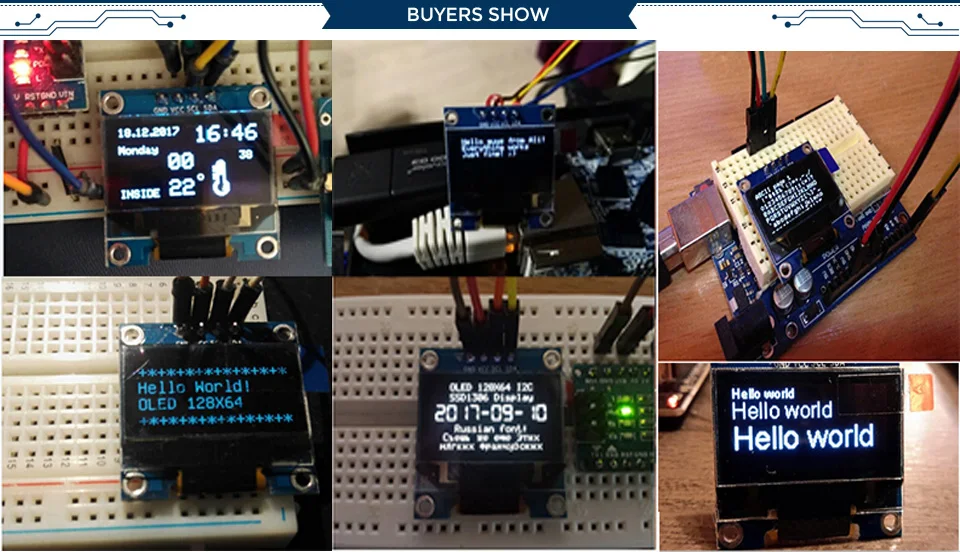 For Arduino OLED Display Module 0.96 inch IIC Serial White 128X64 I2C ...