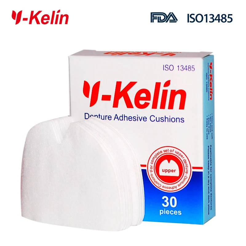 Y Kelin Denture Adhesive Cushion(Upper) 30 pads for upper false teeth ...