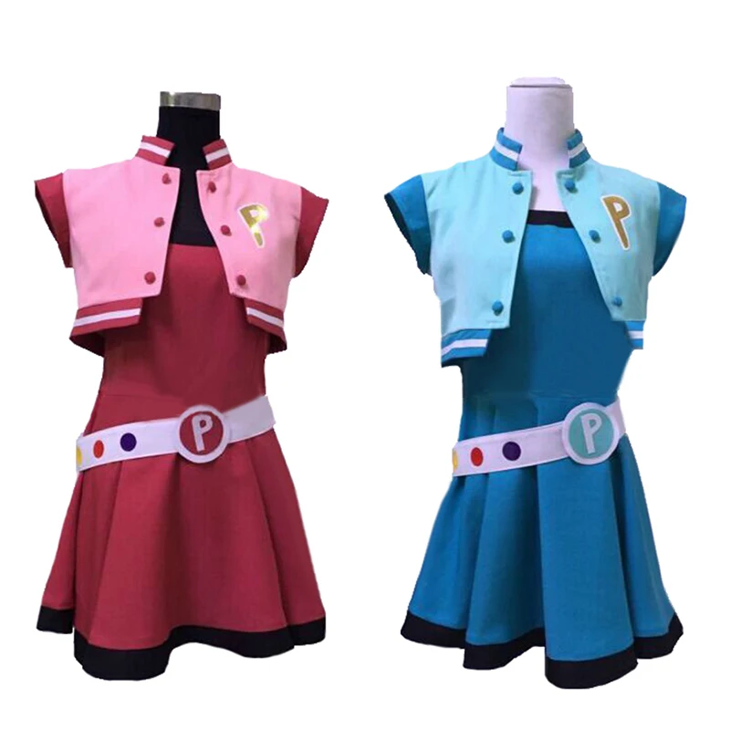 Anime Powerpuff Girls Z Momoko Akatsutsumi Uniform Dress Cosplay