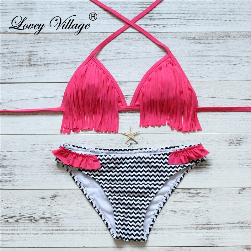 Lovey Village Bikinis Women Swimsuit Swimwear Female Sexy Micro Bikini
