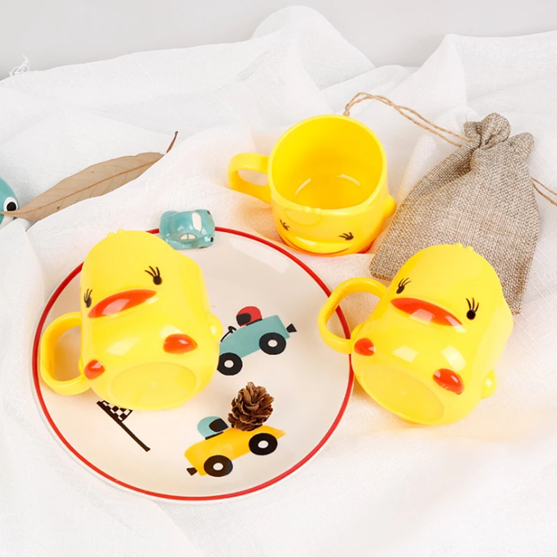 250ml small yellow duck children's water cup plastic with handle ...