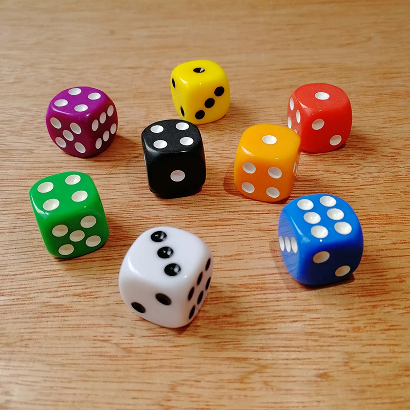 10Pcs-Portable-dice-set-16mm-Solid-Color-Round-Corner-Dice-6-sided ...