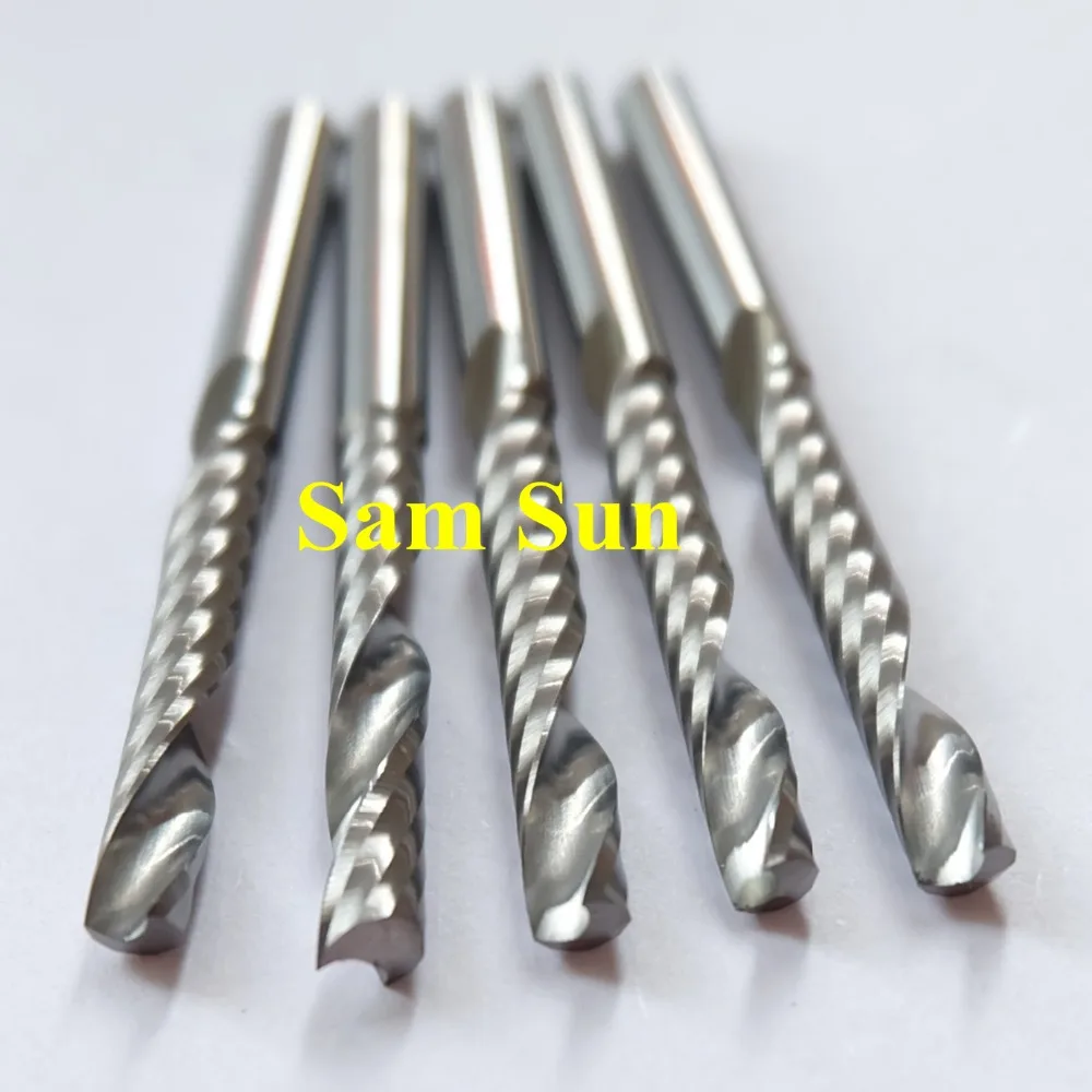 5pcs 4*25mm (CED*CEL) Single Flute Spiral Milling Cutter,CNC Machine ...