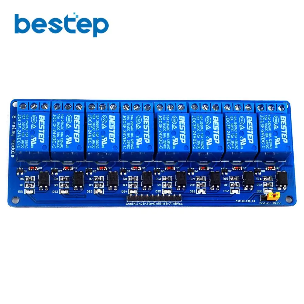 10PCS 8 Channel 24V Relay Module 8 Channel Relay Expansion Board Low ...