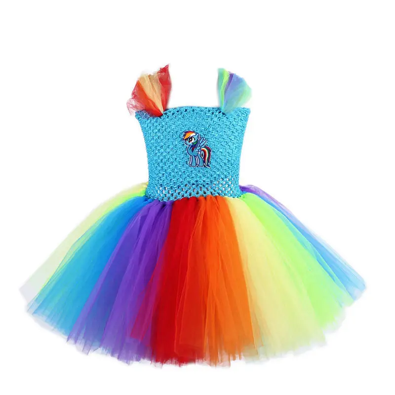 Princess Tutu Princess Little Horse Tutu Dresses Children Girls Rainbow ...