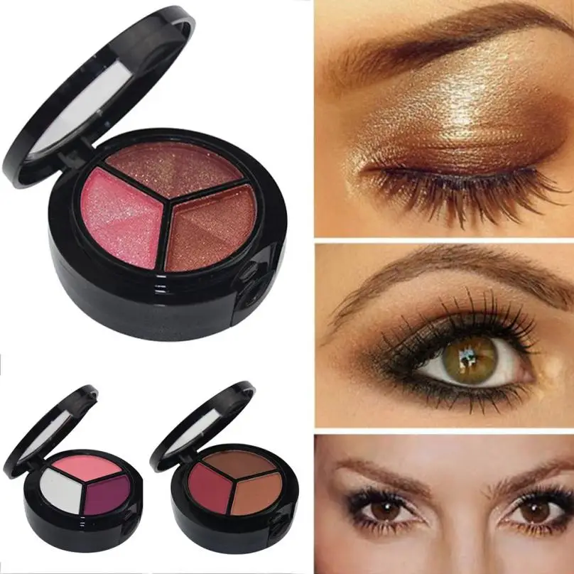 Smoky Eyeshadow Cosmetic Set 3 Colors Professional Natural Matte