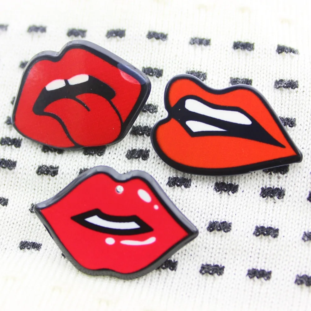 Enamel Pins For Women Sexy Lips Red Brooch Pin Badge Decoration Pin ...