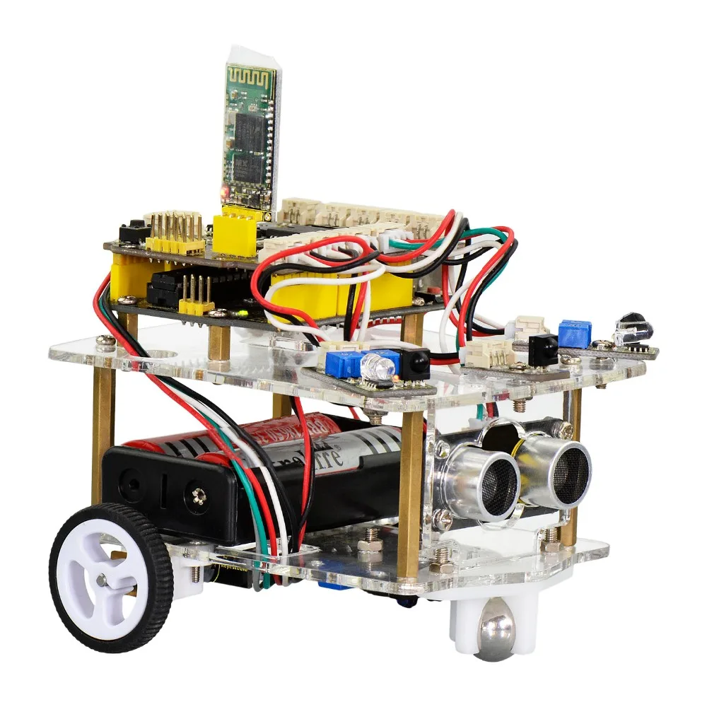 DIY Mini Bluetooth Robot Smart Car Kit For Arduino Robot Starter STEM ...