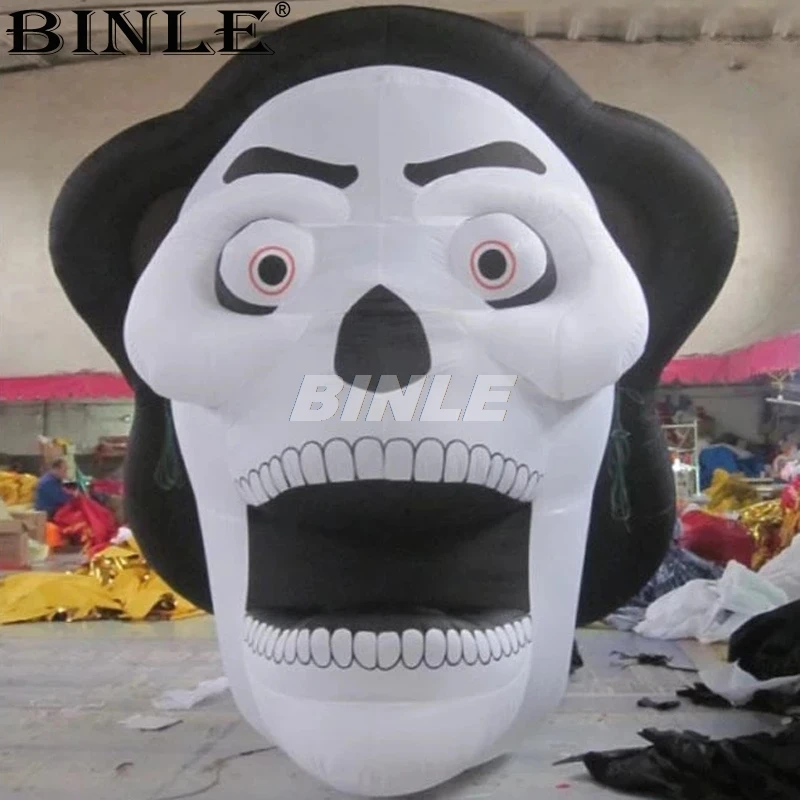 2018 3m Giant Halloween Decoration Inflatable Skeleton Model Skull Head ...