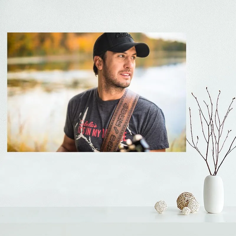 Custom Luke Bryan Canvas Poster Wall Art PRINT Home Decoration Cloth ...