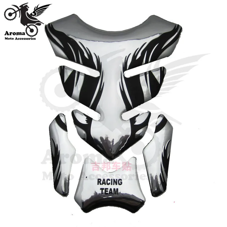 Colorful Motorcycle Decals Fire Motorbike Tank Pad Protector Sticker