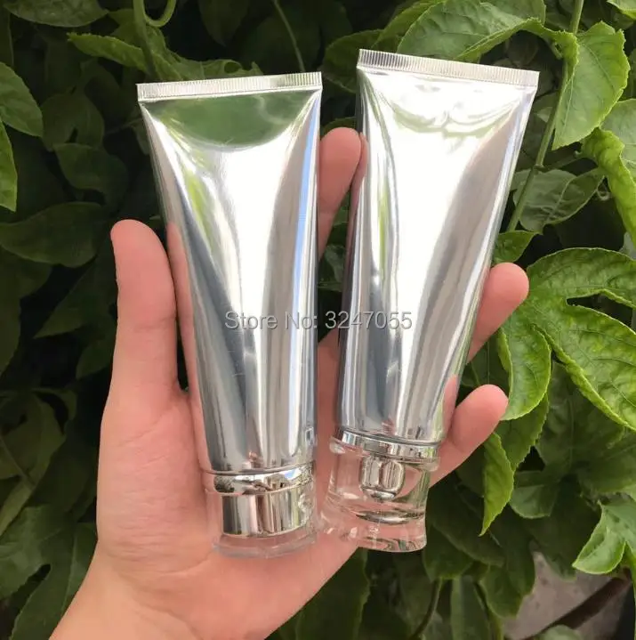 100ml/g Silver Empty Cosmetic Hand Cream Hose Tubes,DIY Face Cleanser ...