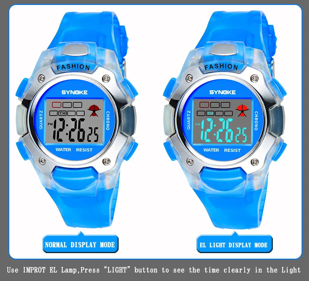 Children Watches For Kids LED Digital Double Action Wrist Sports Watch ...