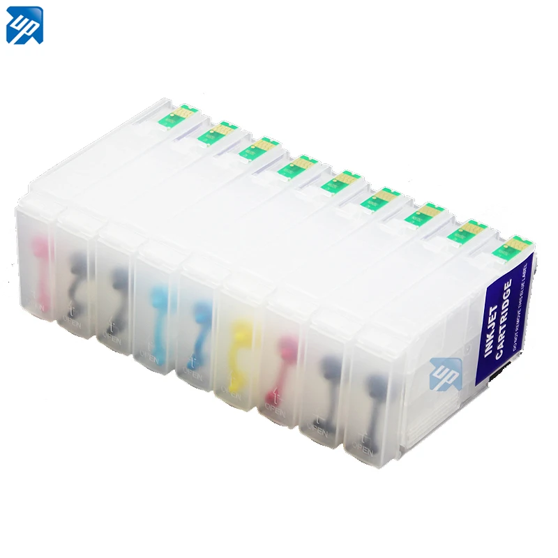 9pcs for Epson P600 surecolor P600 refillable cartridges with auto ...