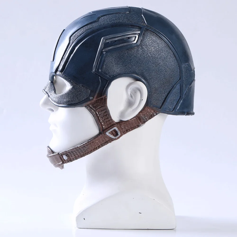 Captain America Cosplay Mask Steven Rogers Super Hero Latex Helmet ...