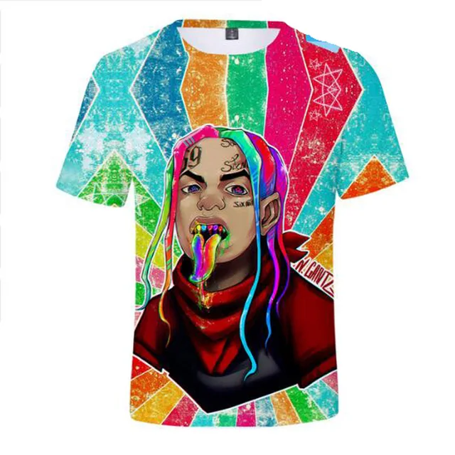 Hip Hop Rapper 69 6ix9ine Tekashi69 3D Printed T-Shirt Women Men Summer ...