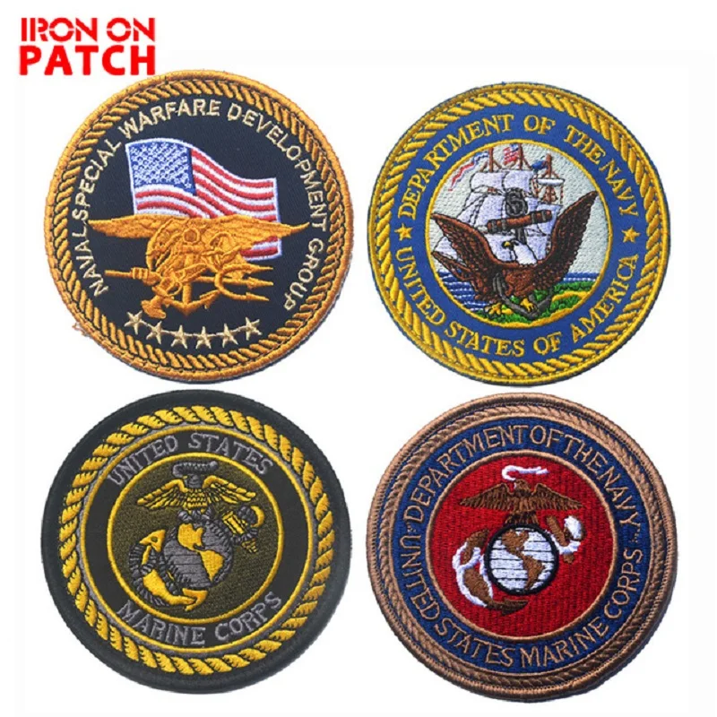 1PC USMC Badges Embroidery Hook loop PATCH For outdoor activities ...
