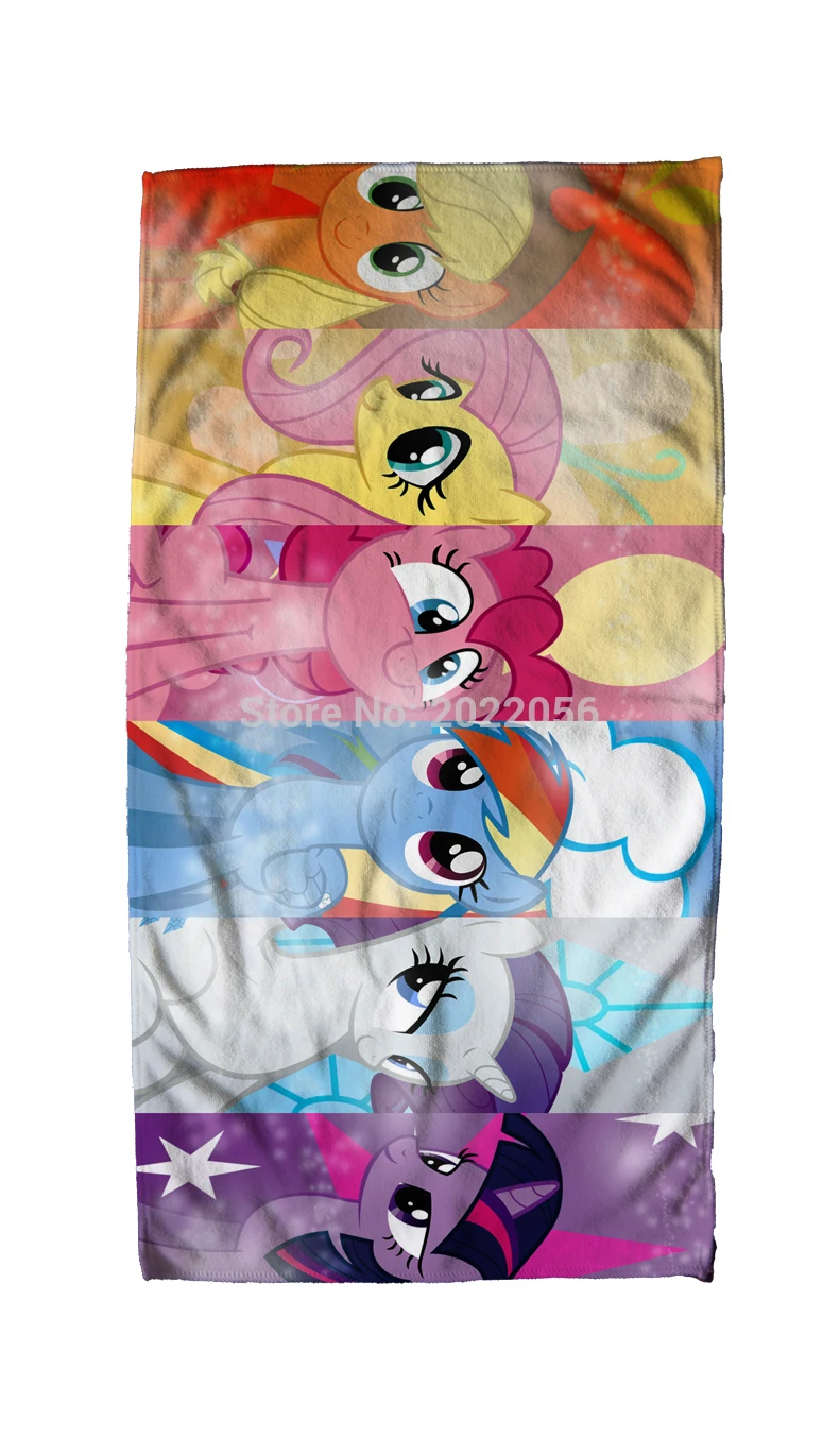 Anime Manga My Little Pony Rainbow Horse Face Towels 30x70cm Hand Towel ...