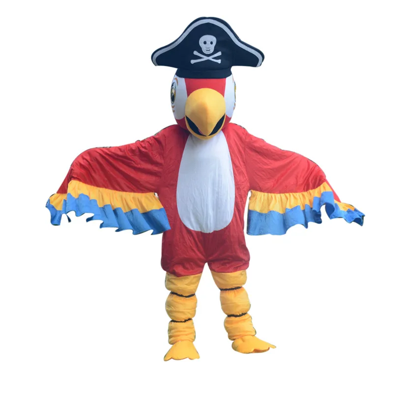 Lifelike Red Pirate Parrot Adult Mascot Costume Mascots Outfit For ...