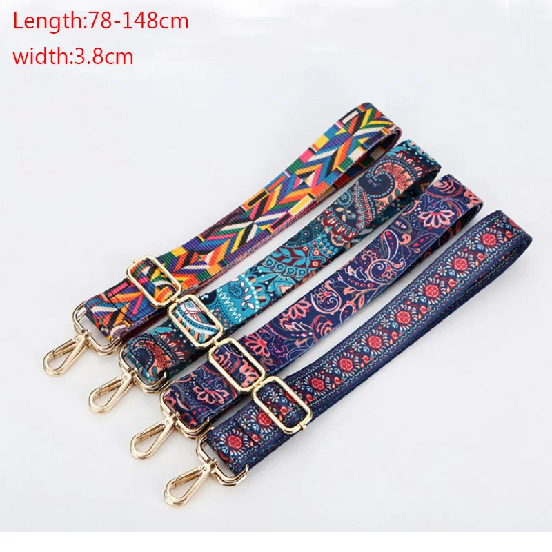 Fashion Women New handbag Strap Colorful Woven Design National Gold ...