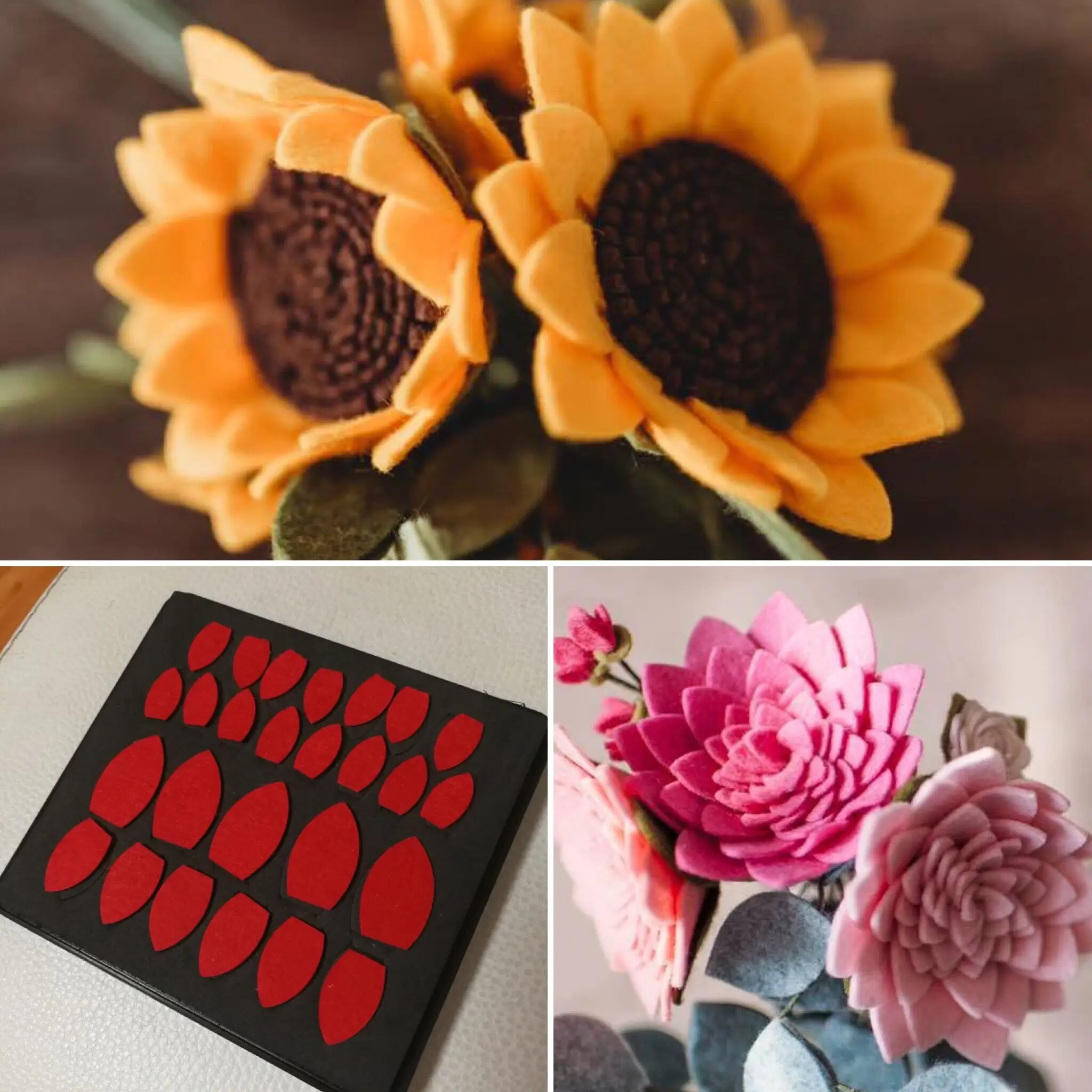 Sunflower cutting die for fabric and felt creations SMR FL0018 wooden ...