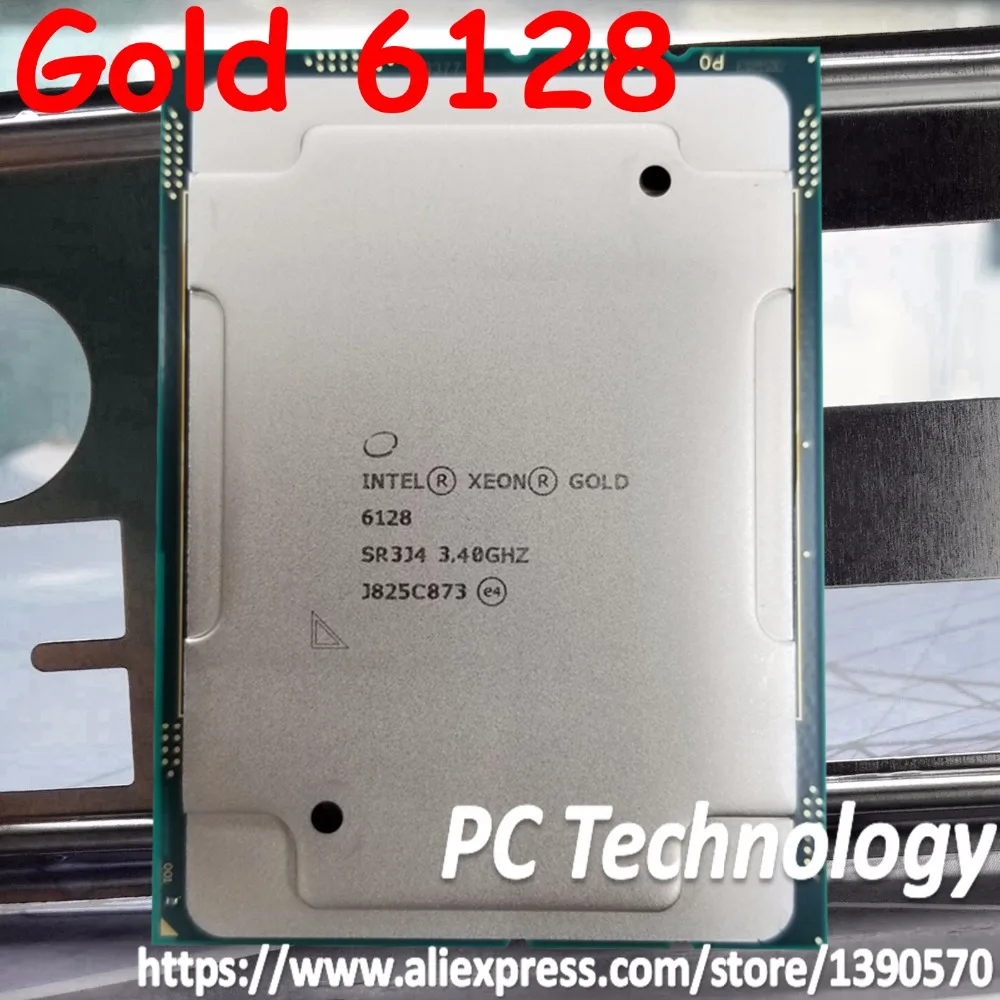 Original Intel Xeon Gold 6128 SR3J4 Gold6128 Processor 19.25M Cache 3 ...