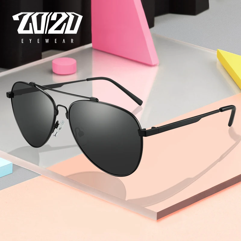 20/20 Brand New Polarized Shape Memory Alloy Twin Beams Sunglasses Male ...
