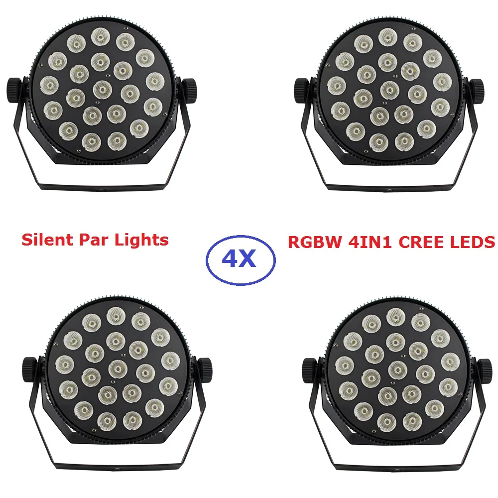 21LEDS 10W RGBW 4IN1 Silent Par Lights DMX 8 Channel CREE LEDS DMX ...