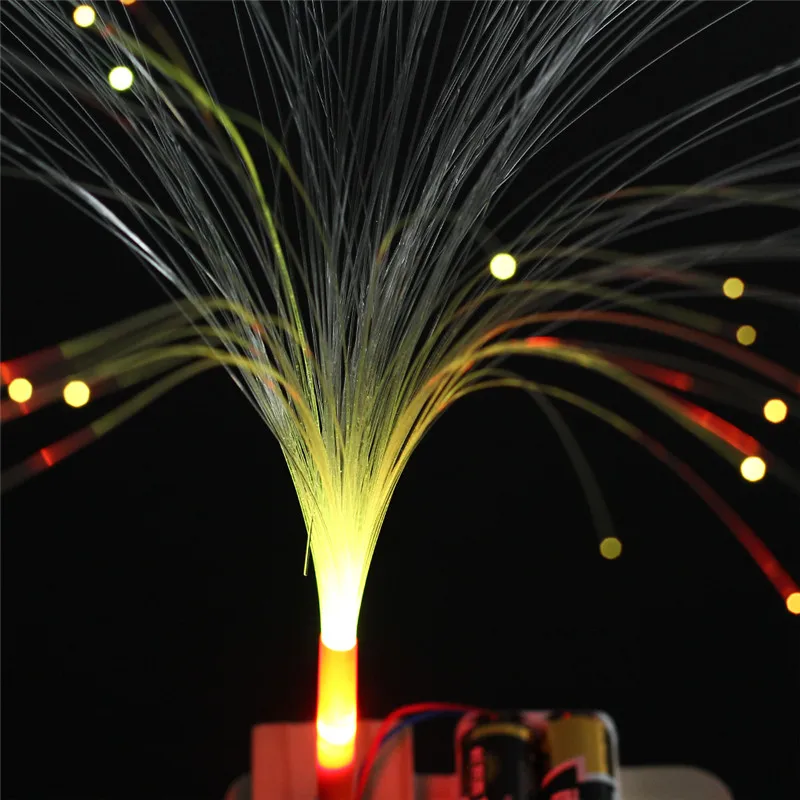 Electronic DIY Kit Multicolors Changing LED Optic Fiber Light Lamp ...