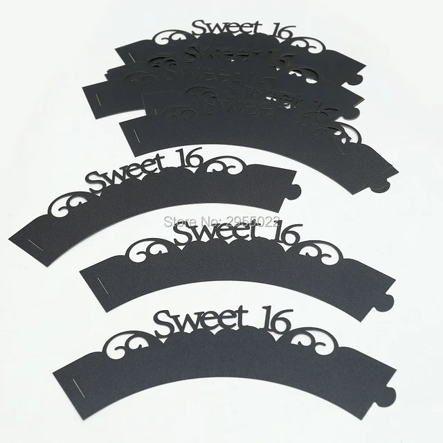 Black And White Cupcake Wrapper Template