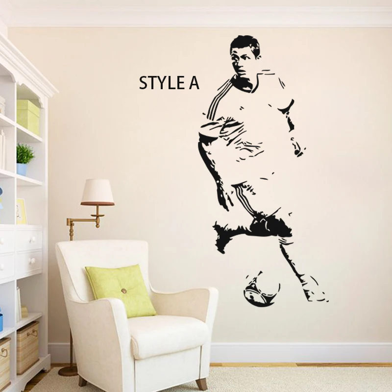 Art Design home decoration cheap Vinyl soccer star Cristiano Ronaldo ...