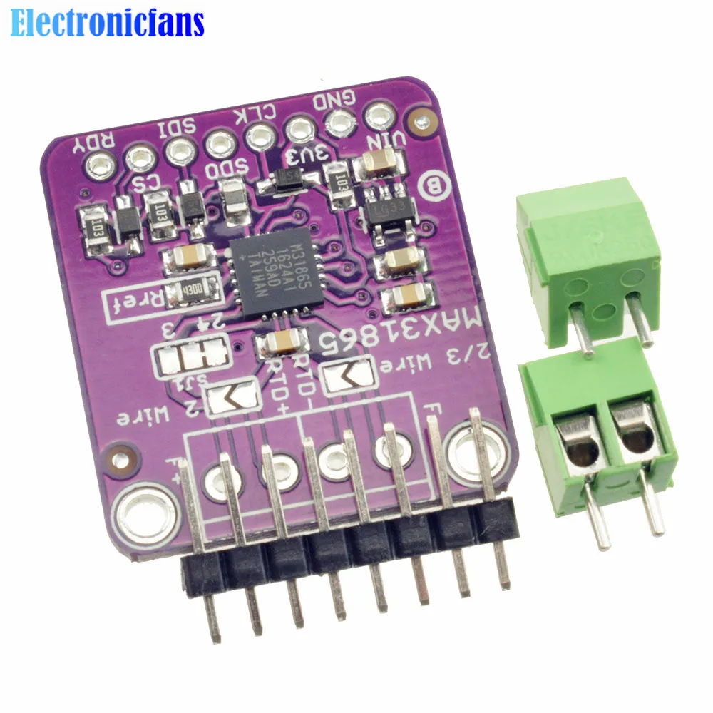 MAX31865 SPI PT100/PT1000 RTD to Digital Converter Board Temperature ...