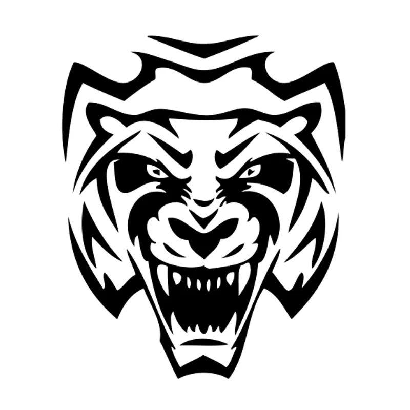 11cm*13.3cm Tribal Tattoo Tiger Head Animal Decal Vinyl Car Sticker ...