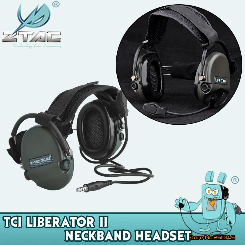 Z Tac Softair 전술 헤드폰 Sordin TCI Liberator II 넥 밴드, 군용 소음 제거 에어소프트 액티브 ...