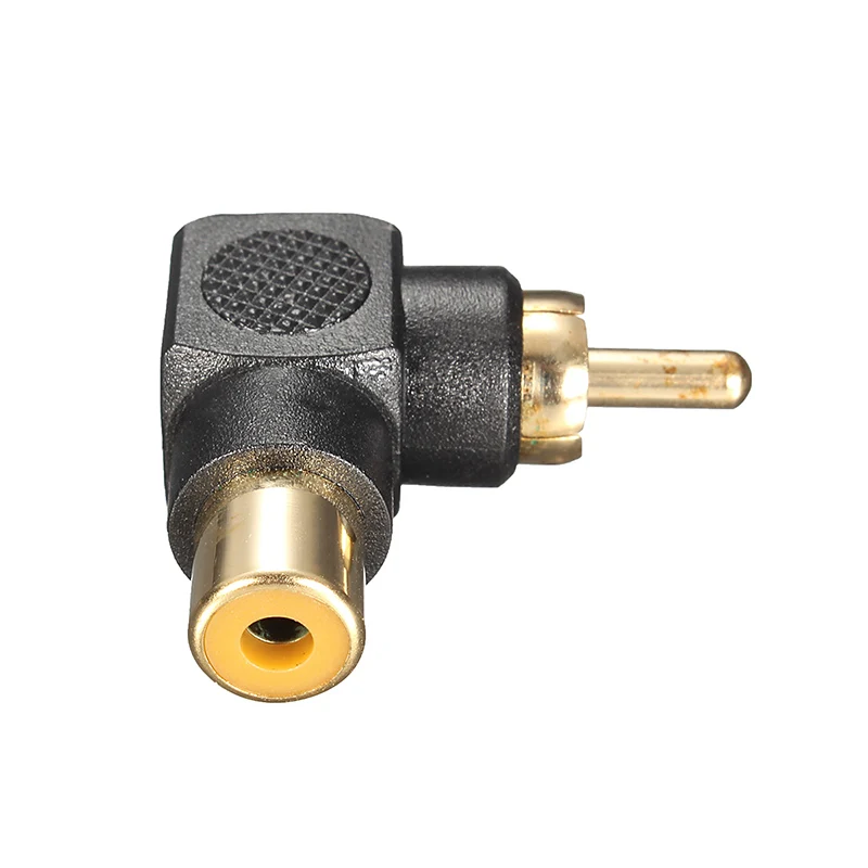 90 Degree RCA Adapter Right TECH Adapters Male To Female M/F Audio ...