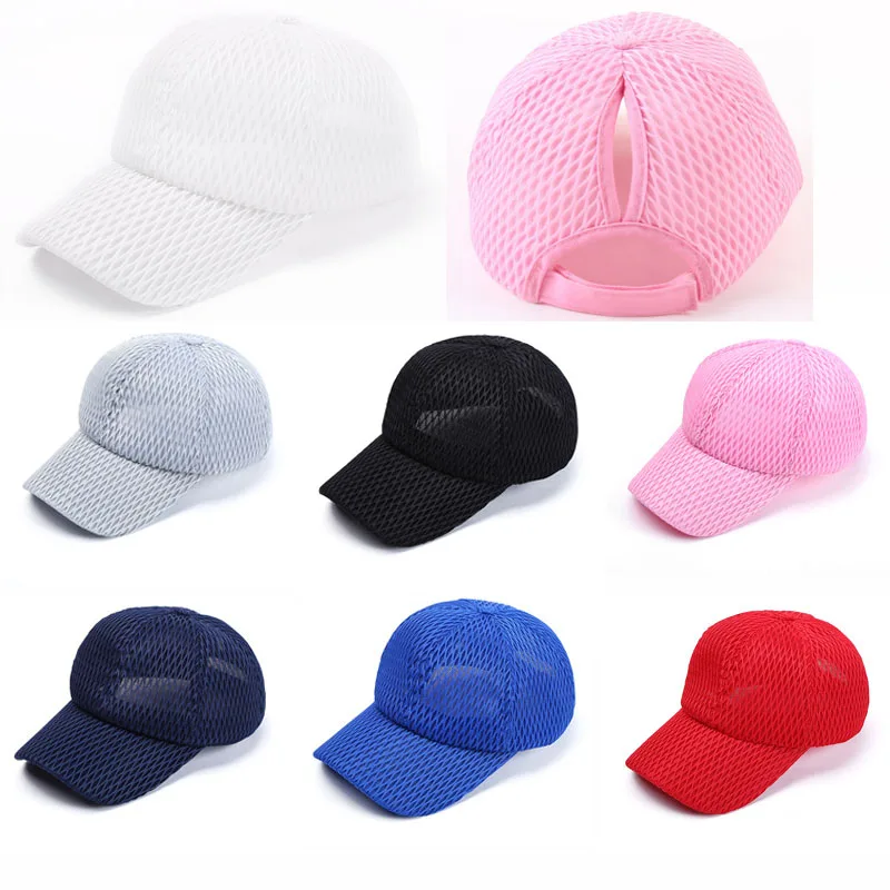 Women Summer Sports Messy Bun Running Cap girls Outdoor Sport Tennis ...