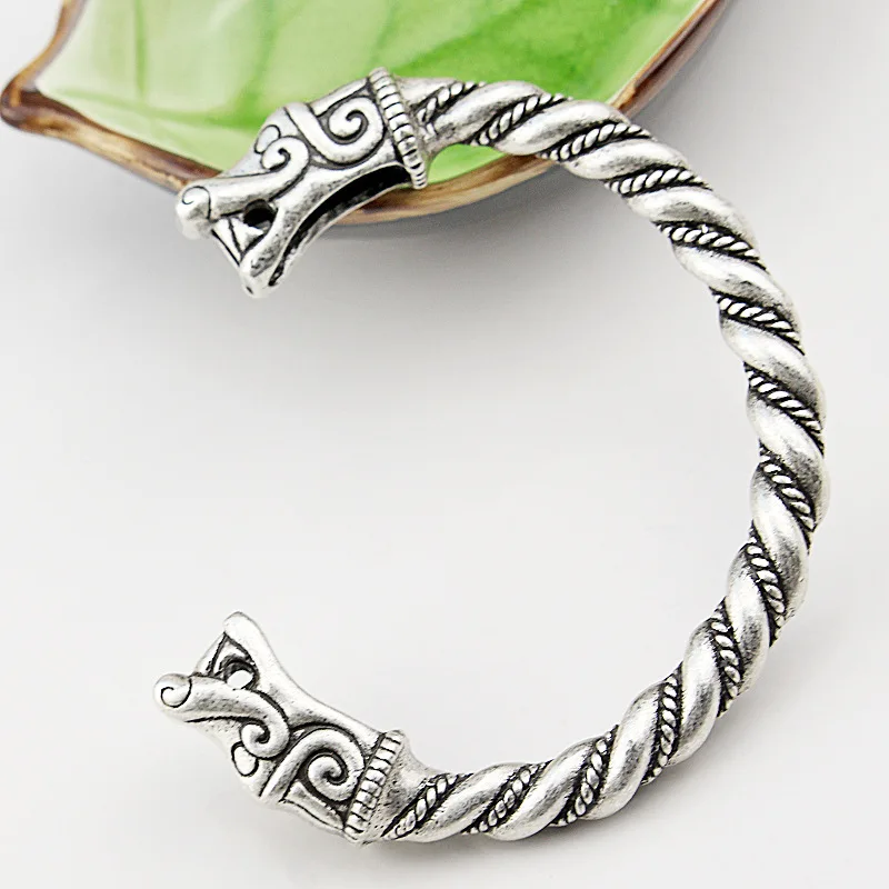 2017 Retro Open Fenrir Dragon Viking Bracelets Bangles For Men Vintga ...