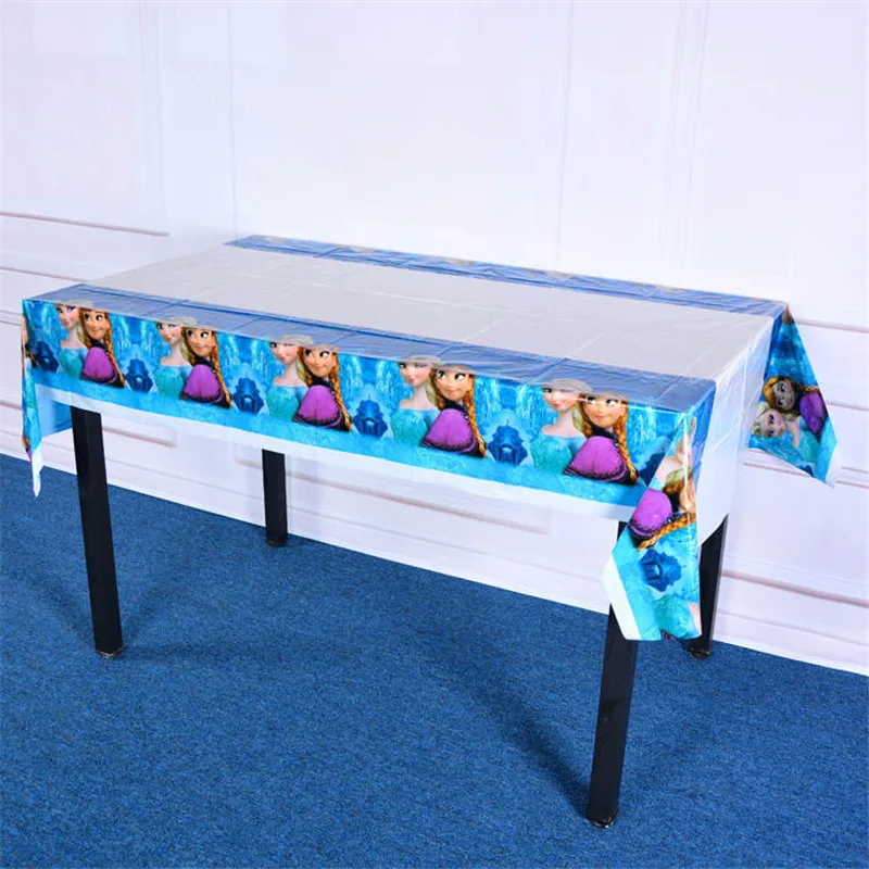 2 PCS Happy Birthday Cartoon Table Cloth PVC Rectangle Plastic ...
