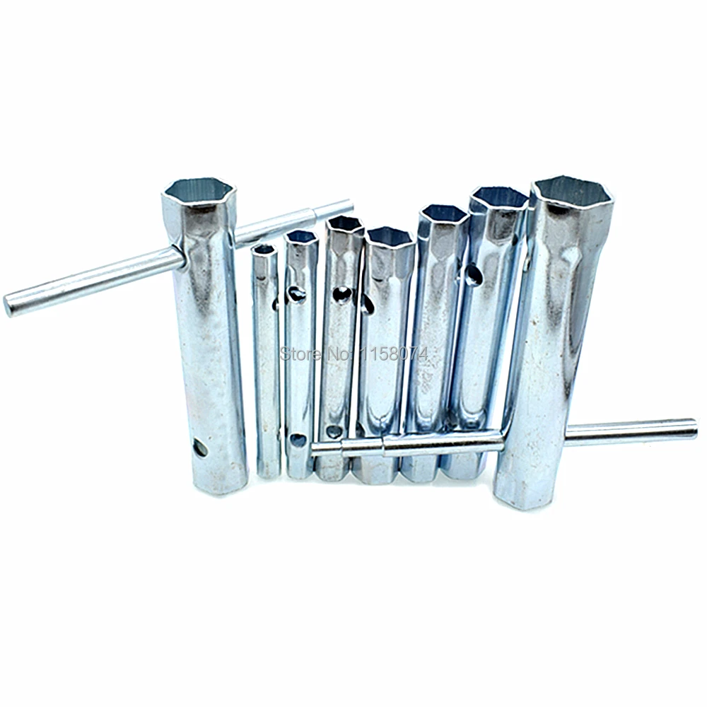 8 Piece Double Ended Tube Spanners 6mm to 22mm Tubular Box Spanner ...