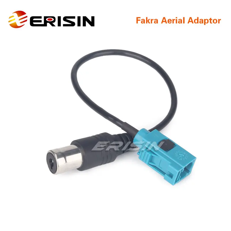 Erisin es040 fakra fêmea ao adaptador aéreo fêmea do iso para vw/bmw/audi/ford/mercedes/opel ...