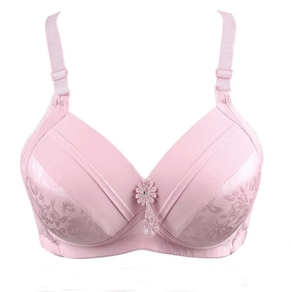 Sexy Lace Bras Plus Size 34 36 38 40 42 B C D Cup Bra Thin Wireless Underwear Bra Rough Shoulder