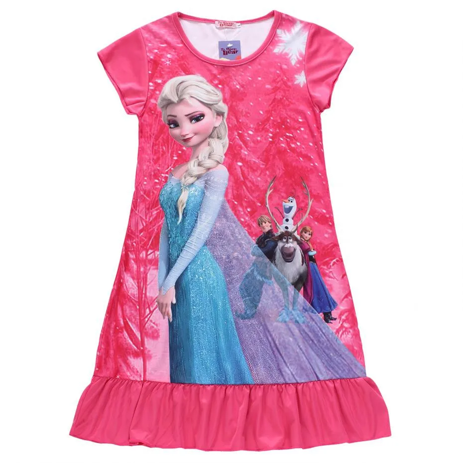 מוצר - Anna Elsa Dress Children Clothing Summer Dresses Girls Baby ...