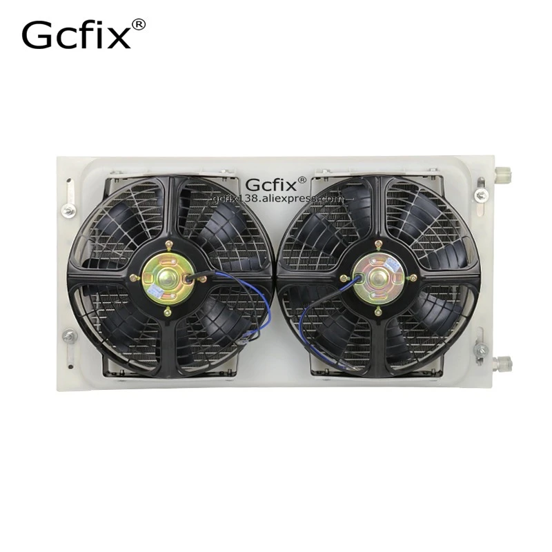 Universal Aluminium Condenser Radiator Cooling Fan Assembly 14'' X 23 ...