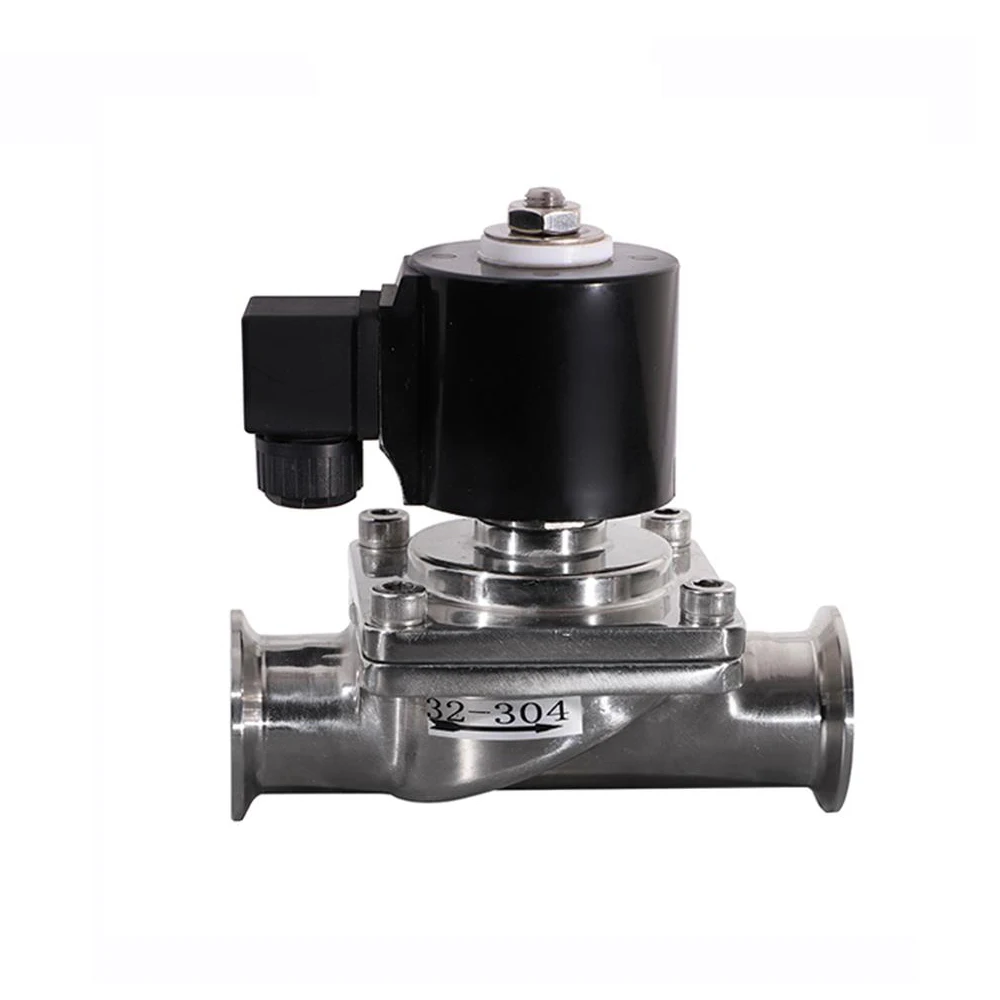 1/2'' Sanitary Tri Clamp Solenoid Valve Stainless Steel 316L Normally ...