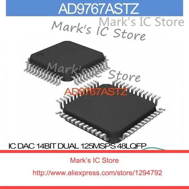 AD9767ASTZ IC DAC 14BIT DUAL 125MSPS 48LQFP AD9767AS Inc 9767 AD9767 ...